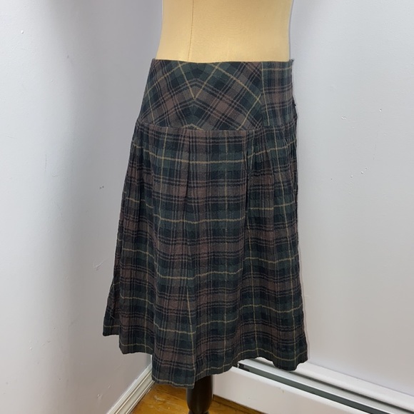 CAbi | Skirts | Cabi Show Stopper Muted Green Mauve And Cream Plaid ...
